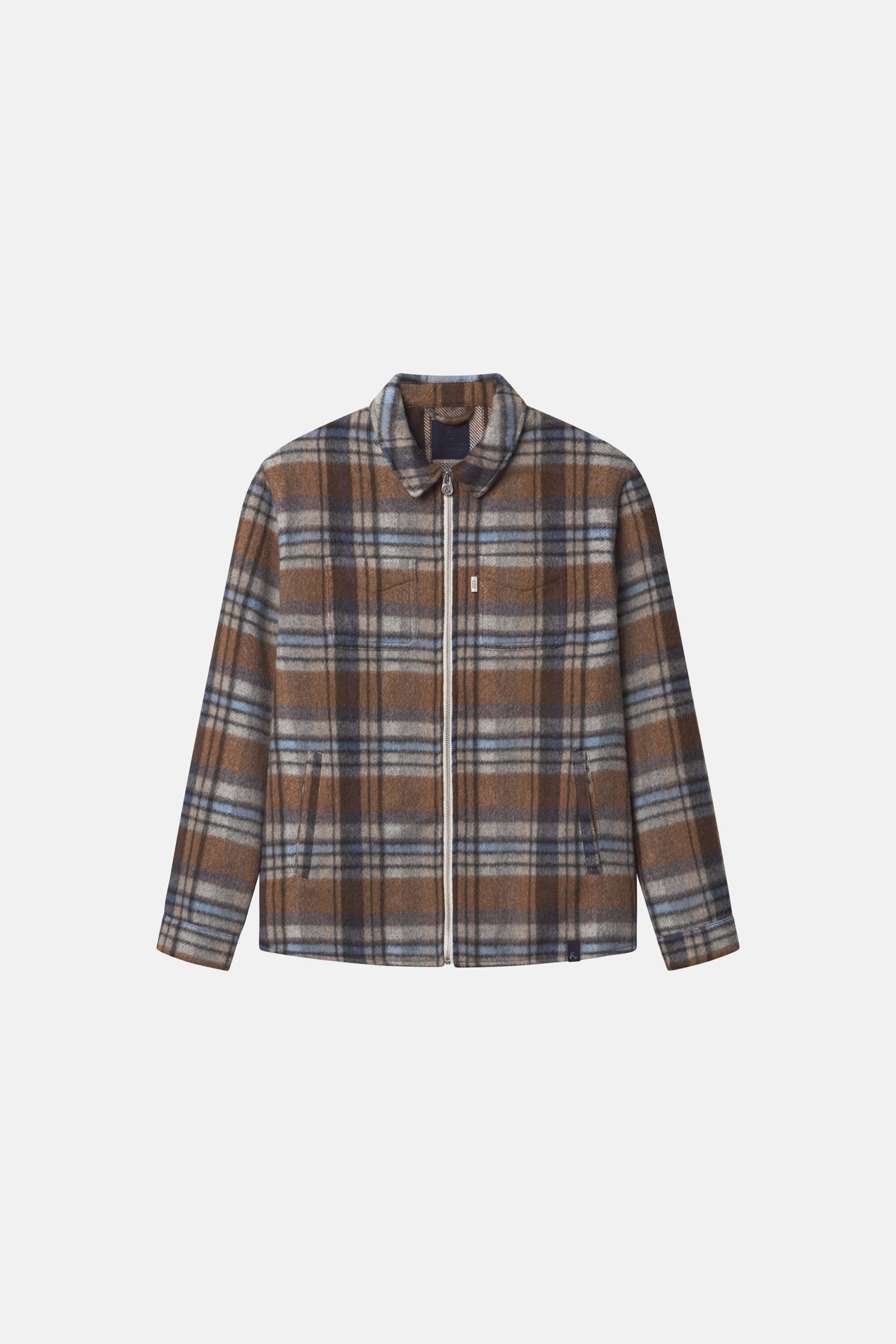 Worker Jacket-Zipped - Tobacco Check